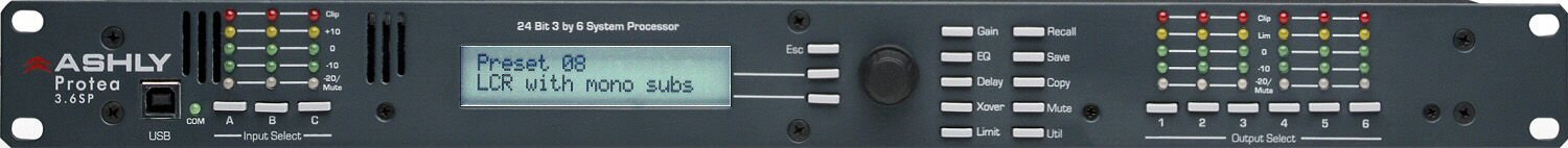 Ashly 3.6SP Protea 3x6 Speaker Processor | RK Audio