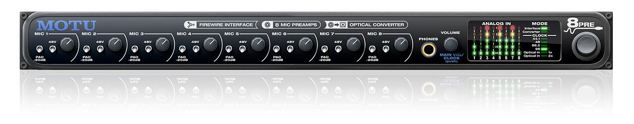 MOTU 8pre 16x12 FireWire Audio Interface | RK Audio