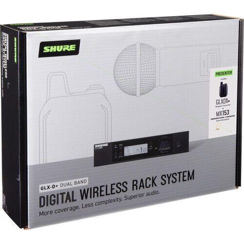 Shure GLXD14R+/MX53 - Digital Wireless Rack System with MX153... | RK Audio
