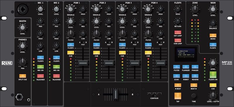 Rane MP26 4-Channel Club Mixer With USB | RK Audio