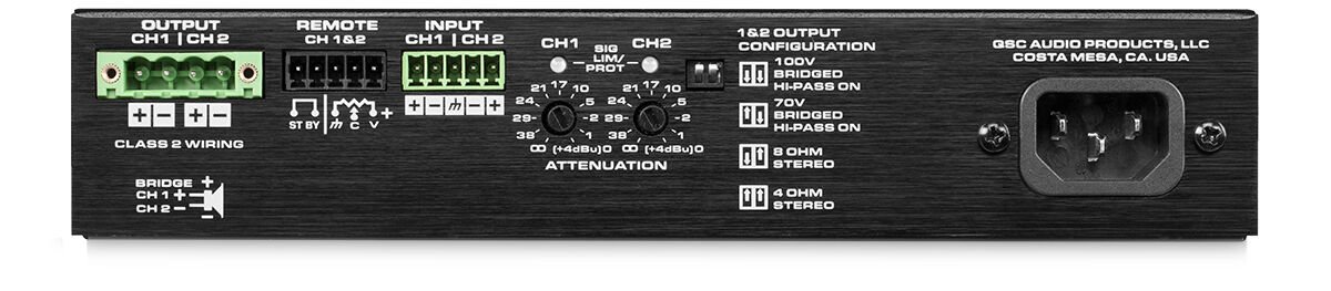 QSC SPA2-60 - 60W 2-Channel EnergyStar Power Amplifier | RK Audio