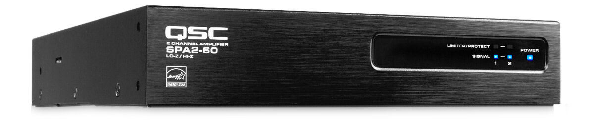 QSC SPA2-60 - 60W 2-Channel EnergyStar Power Amplifier | RK Audio